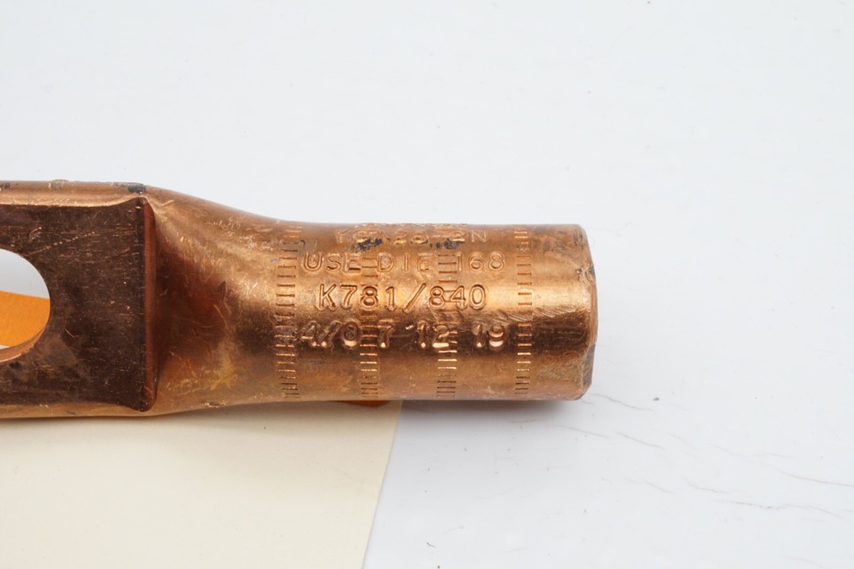 (1) New Burndy YCA28-2N Hylug Compression Terminal, 4/0 Copper ...