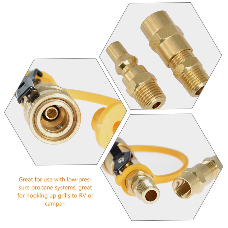Quick Connect Kit Propane Hose Adapter Propane Coupler | eBay