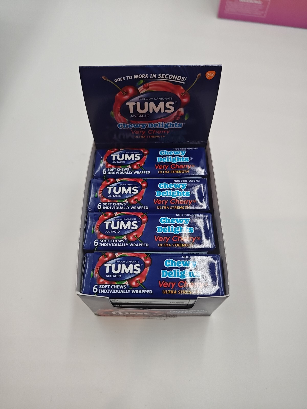 TUMS Chewy Delights Ultra Strength Antacid Soft Chews 12 Packs 6 Pieces ...