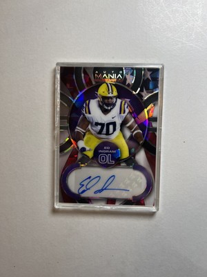 #d /3 2022 Wild Card Auto Mania American Football Ed Ingram Card LSU SP ...