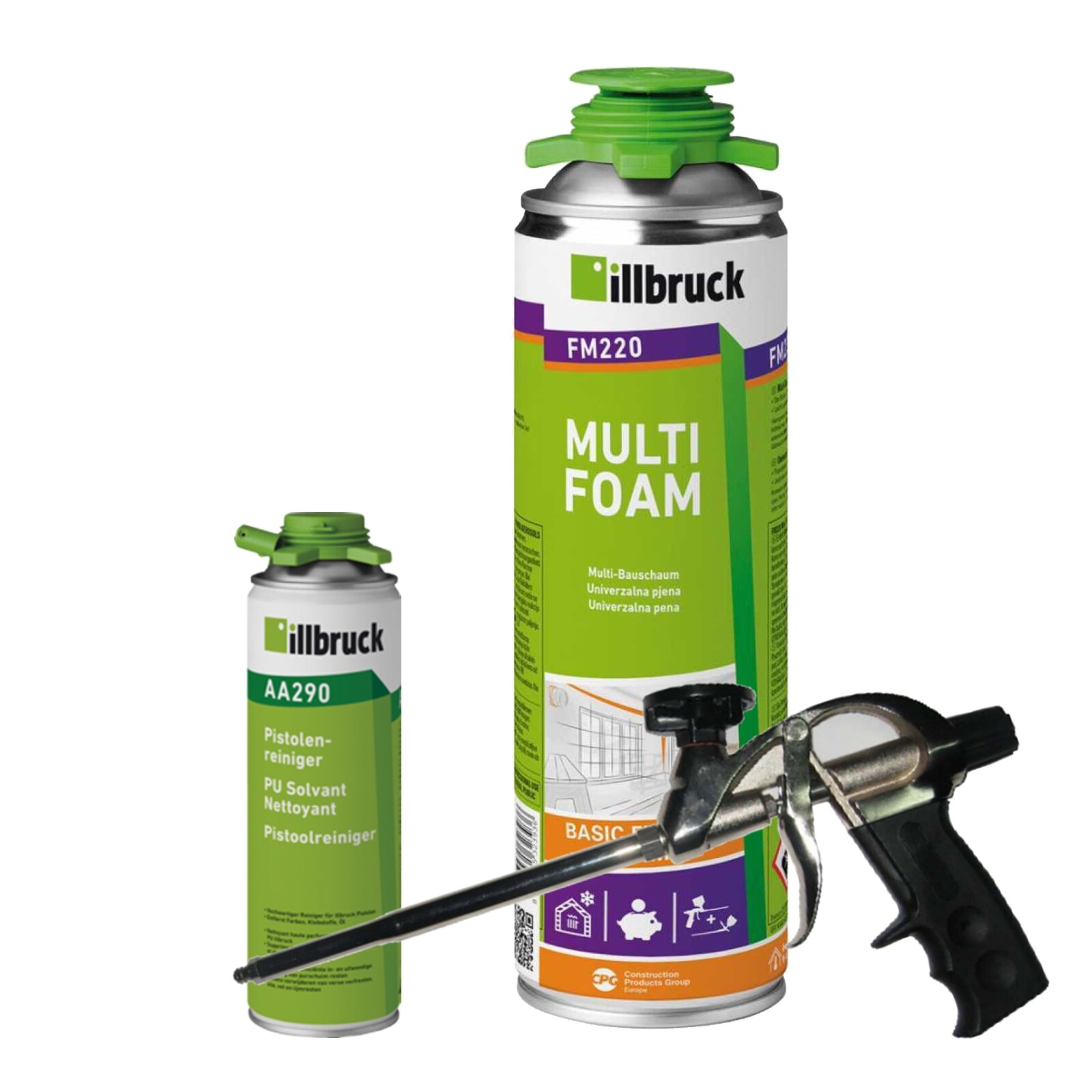 Illbruck Kombisets FM220 Montageschaum 500ml Pistolenschaum ...