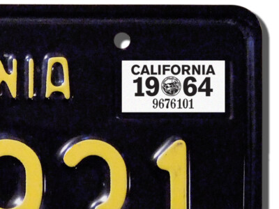 1964 California License Plate Registration Sticker, YOM, CA DMV | eBay