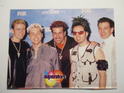 N'SYNC PRESS PHOTO SHOOT PIN UP SUPERSTARS TEEN MAGAZINE CLIPPING ...