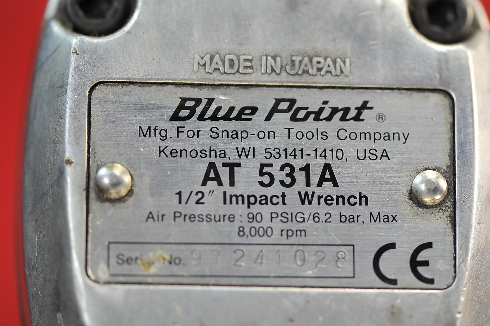 Excellent Condition Blue Point AT 531A 1/2" Air Impact Wrench Heavy ...