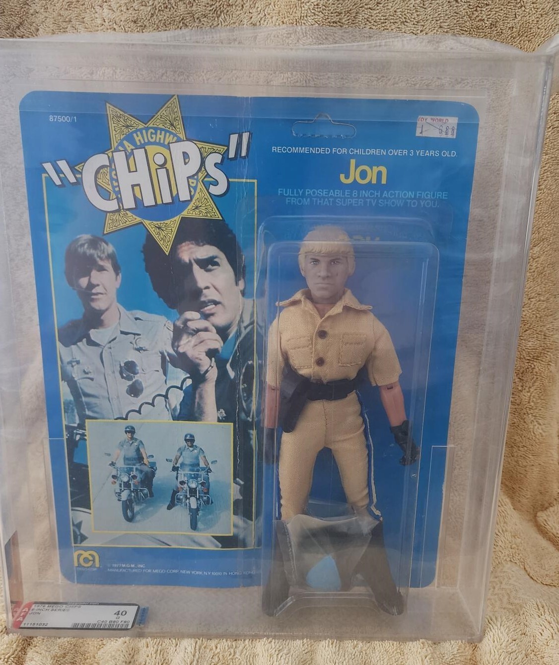 JON CHiPs 1979 AFA 40 MEGO 8" California Highway Patrol TV Series GREAT ...