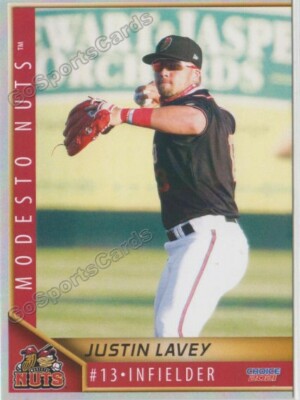 2021 Modesto Nuts Justin Lavey RC Rookie Seattle Mariners | eBay