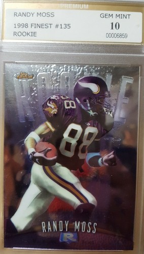 1998 - 99 Topps Finest Randy Moss Rookie #135 PSG Gem Mint 10 RC Graded ...