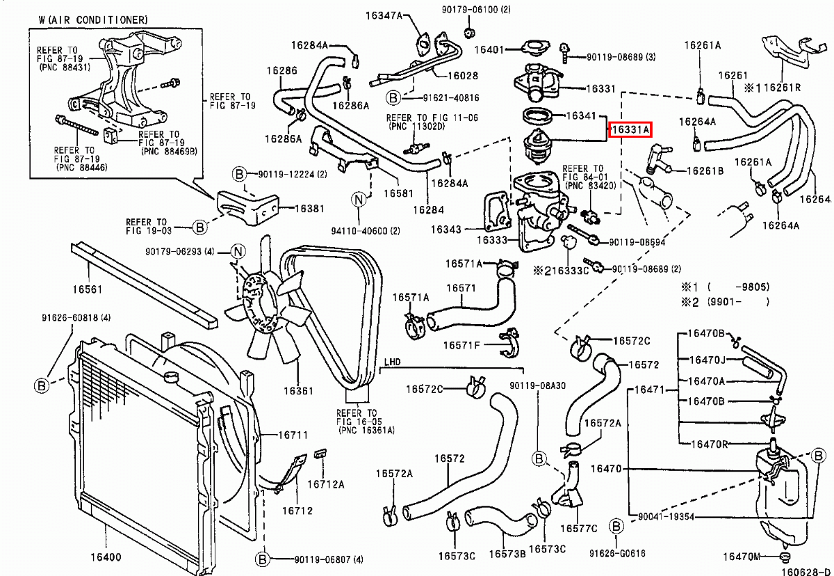 Genuine Dуna 100 LY100 Hiace LH112 LH108 LH104 LH103 LH102 2L 3L ...