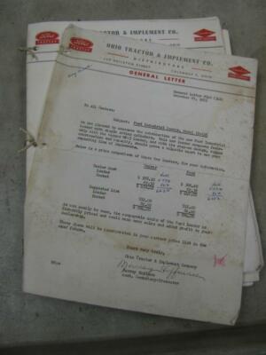 1955 Ohio Tractor & Implement Co Letters to Ford Tractor Dealers | eBay