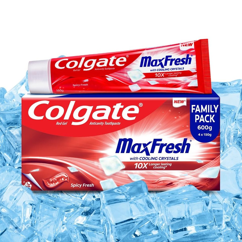 Colgate Max Fresh Anti-cavity Toothpaste Gel, Spicy Fresh - 150Gm -Free ...