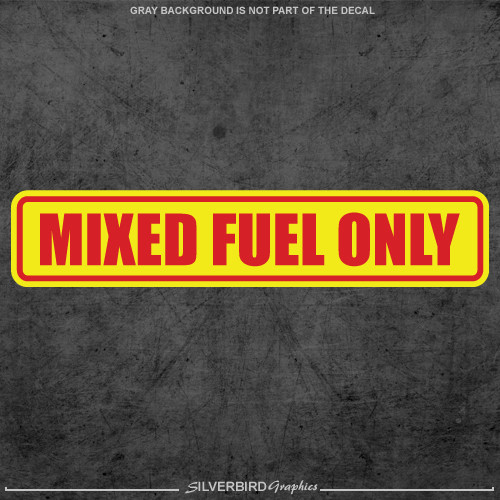 Mixed Fuel Only sticker gas tank door can decal diesel label vinyl ...