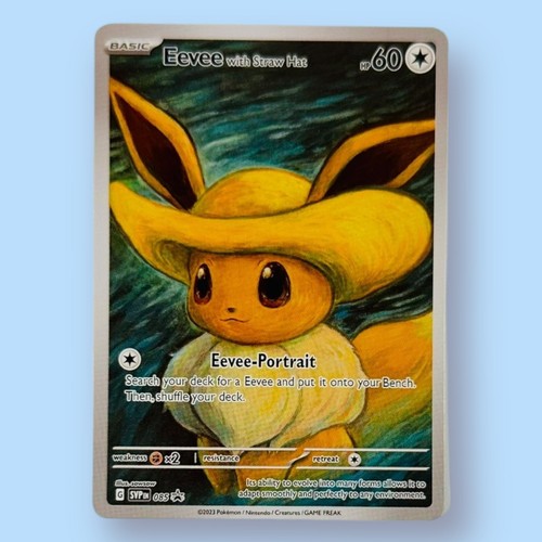 Eevee with Straw Hat Pokemon x Van Gogh Black Star Promo ACG Art Card ...