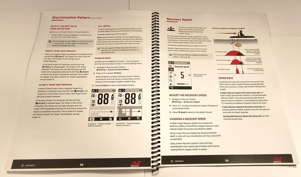 Minelab Manticore Metal Detector - Color Instruction Manual 8 ½”x 11 ...