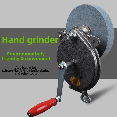 Hand Crank Grinder Wheel Manual Grinder Grinding Machine Sharpener Tool ...