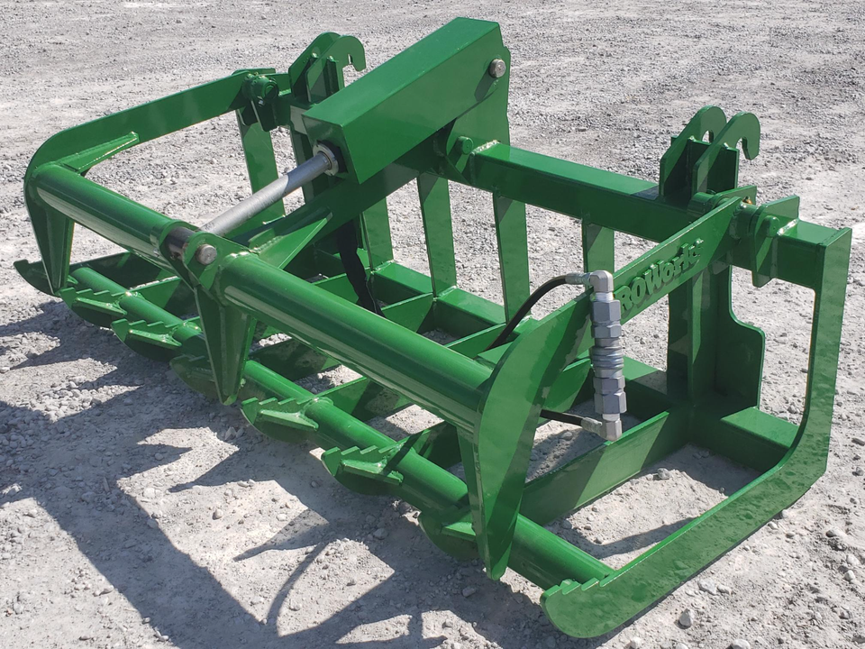 60" Root Rake Grapple Attachment Fits John Deere Compact Tractor Loader ...