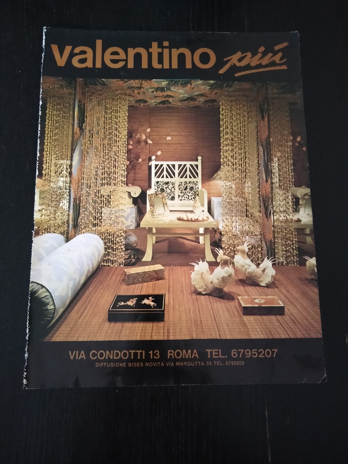 1975 VALENTINO PIU DESIGN CASA OGGETTI D' ARTE ITALIAN STYLE VINTAGE AD ...