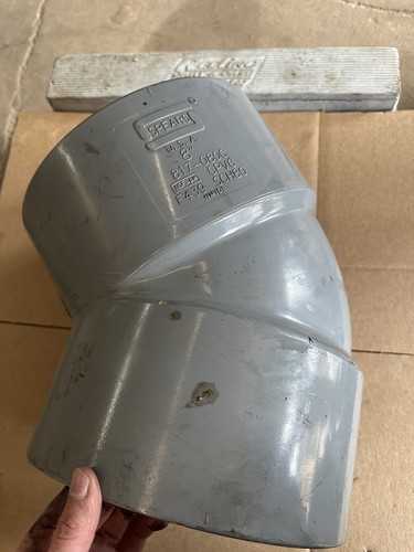 NEW SPEARS 8" 8 inch in CPVC pipe 45 degree elbow fitting sch80 USA 817 ...
