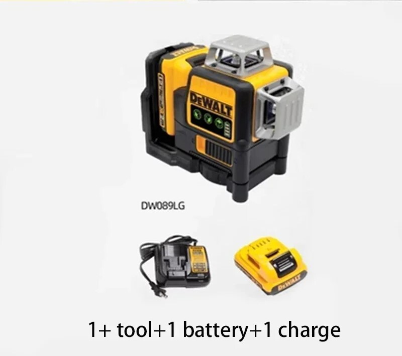 DeWalt DW089LG 12V Green Line 3 x 360 Degree Laser Level Laser Battery ...