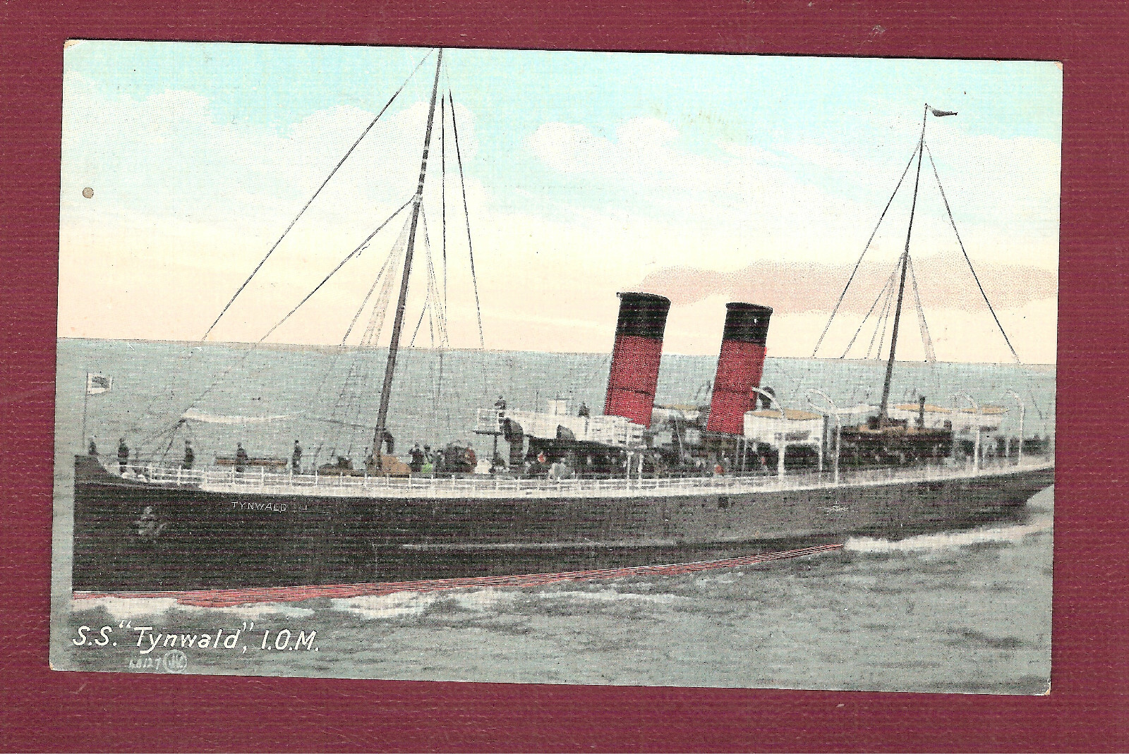 Steamer SS Tynwald Isle Of Man 1905 Valentines Old Postcard Unposted | eBay