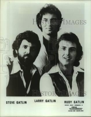 Press Photo Steve Gatlin with Larry Gatlin and Rudy Gatlin, singers ...