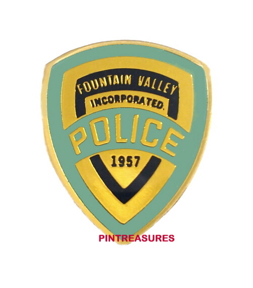 Collector Vintage Historic Police Pins Fountain Valley CA Police Patch ...