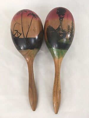 Set of 2 Mexican Hand Painted Vintage Mariachi Shakers | eBay