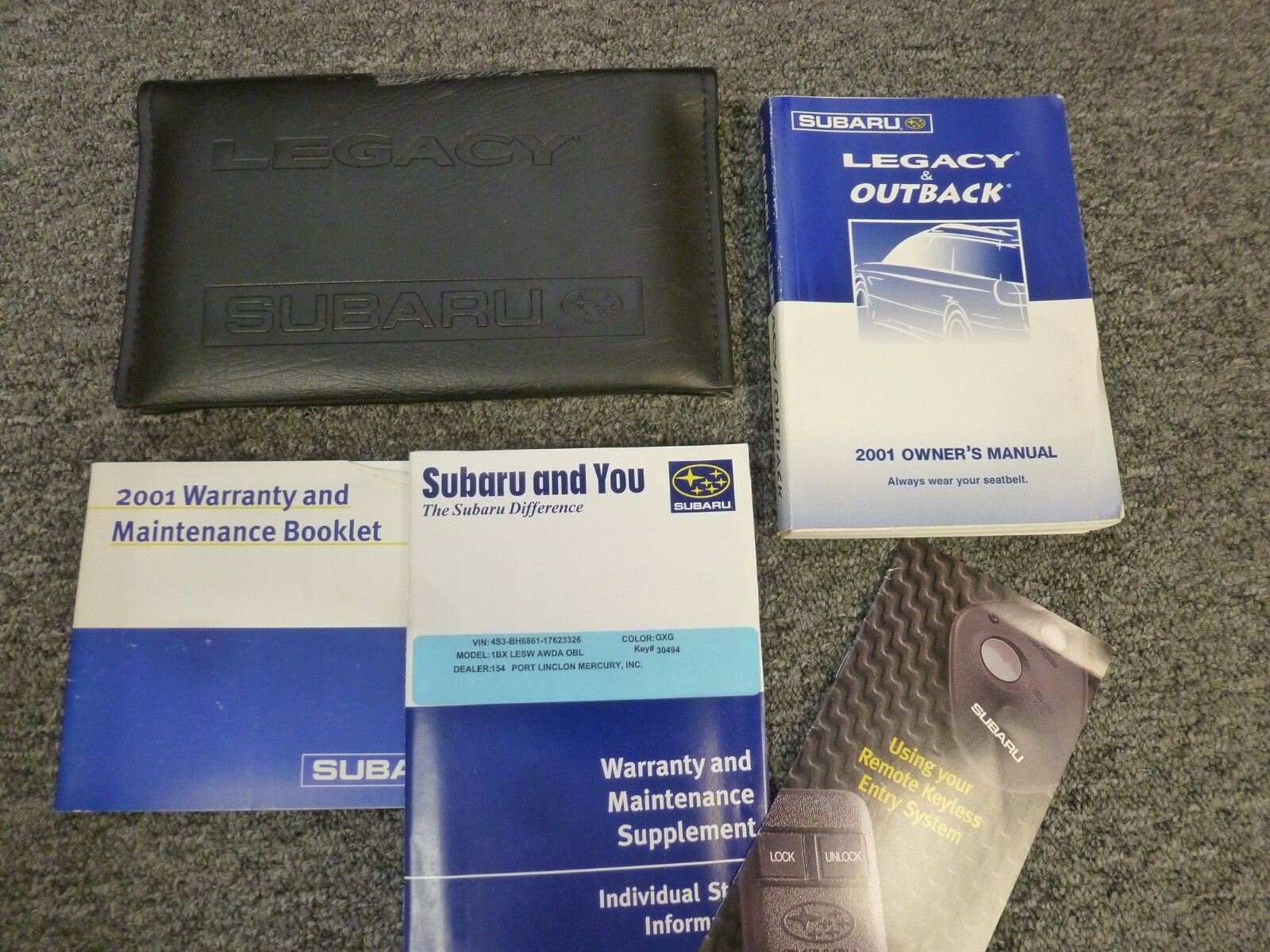 2001 Subaru Legacy Owner Manual User Guide LL Bean 2.5L GT Limited L ...