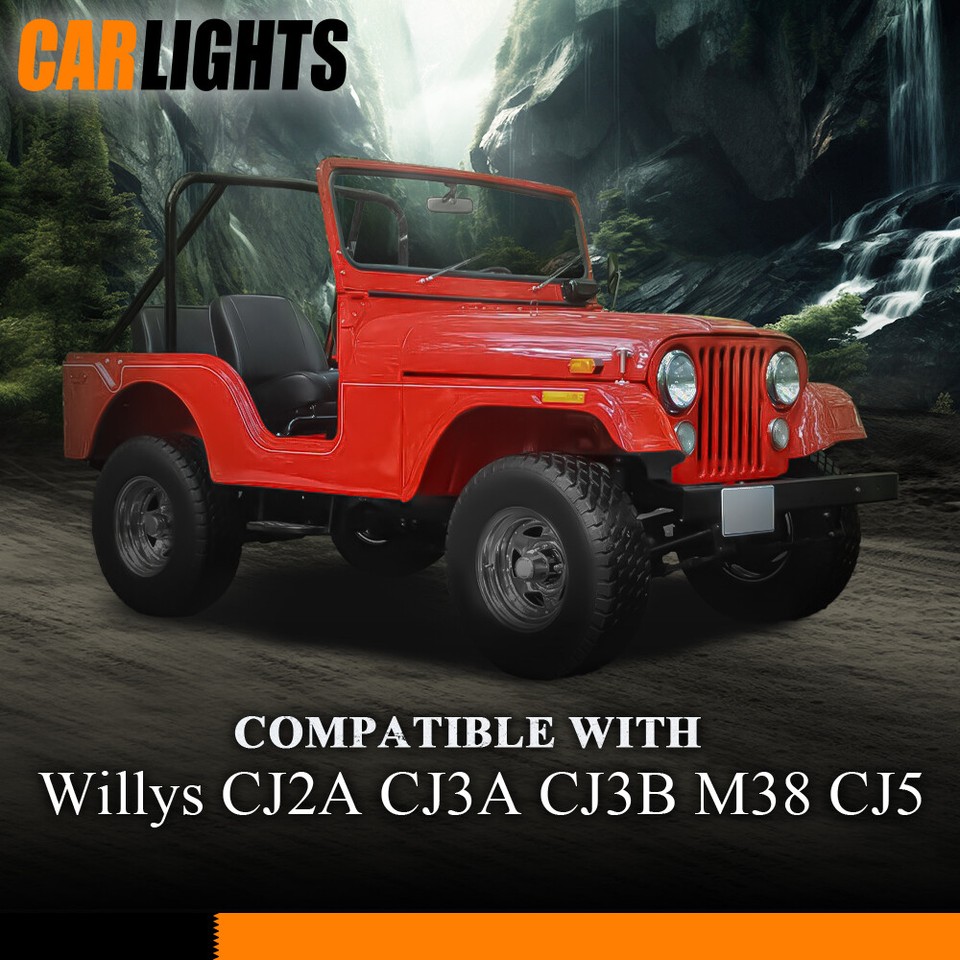 Fit For Jeep Pair Side Step Kit New w/ hardware Willys CJ2A CJ3A CJ3B ...