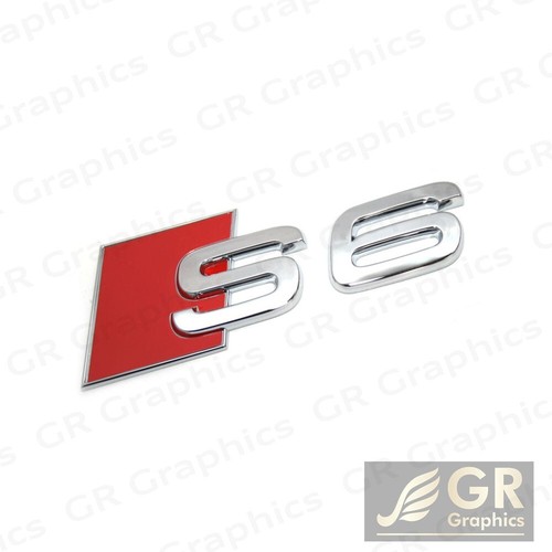 Audi S6 Emblem Chrome Rear Letter 3D S-Line Tail Badge Trunk A6 Sport ...