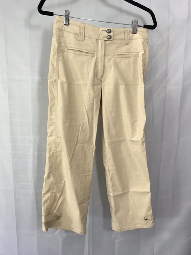 FABIANI Womens Size 28X24" Khaki Capri Cropped Stretch Comfort Pants ...