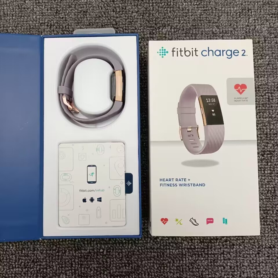 NEW Fitbit Charge 2 HR Fitness Activity Tracker- Black/Blue/Purple/Gold ...