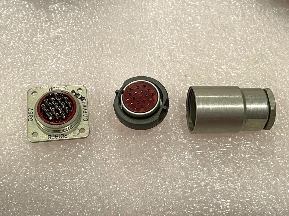 Elorg Connectors SET RS19TV (Male + Female) USSR plug + cable socket ...