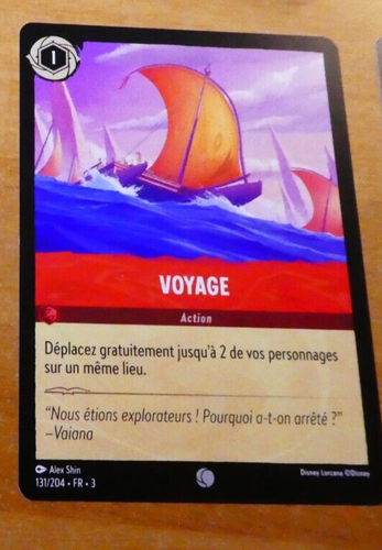 LORCANA TRADING CARD GAME TCG DISNEY CHAPITRE 3 VOYAGE 131/204 FR TCG ...