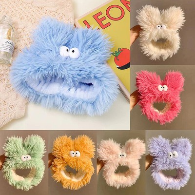 Funny Cute Explosive Hair Plush Face Wash Hair Band Female Cartoon ...