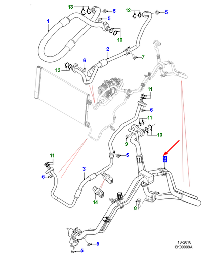JAGUAR XE X760 AC Hose Pipe T2H19853 NEW GENUINE | eBay