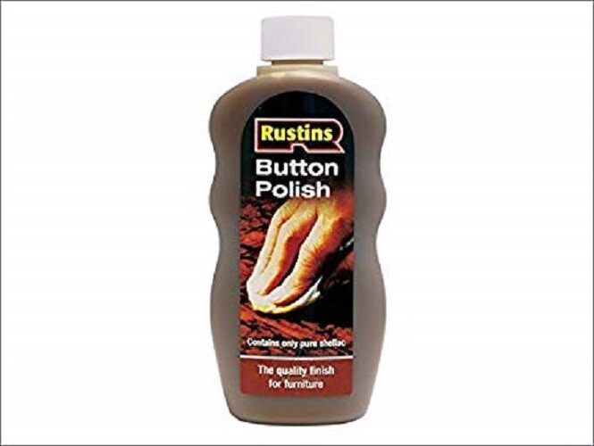 Rustins Button Polish Pure Shellac Wood Gloss Finish 125ML 300ML 500ML ...