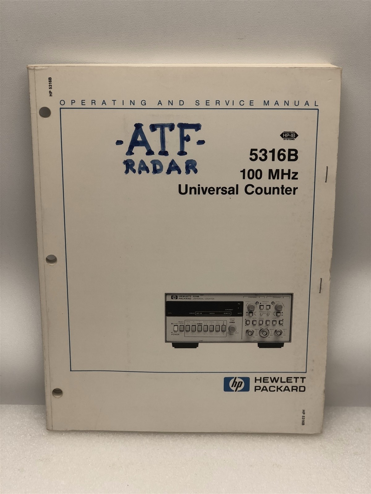 HP 5316B 100MHz UNIVERSAL COUNTER OPERATING & SERVICE MANUAL | eBay