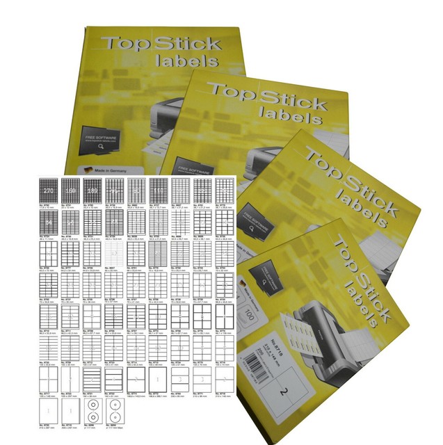 Top Stick Labels 70 X 36 Mm 8705 weiß A 100 Blatt online kaufen | eBay