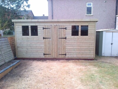 14X10 SHED PENT ROOF 13MM TAN 3X2 CLS FRAME 19MM T/G FLOOR | eBay UK