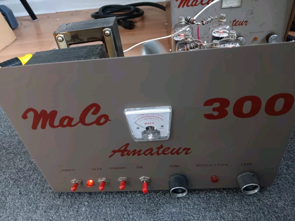 MACO 300 Amateur Ham Radio Tube Linear Amplifier, 7/8950 Vacuum Tubes ...