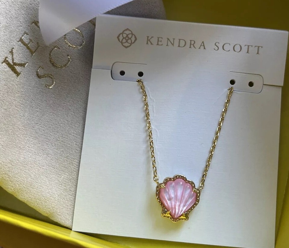 KENDRA SCOTT Blush Pink Mother-of-Pearl Brynne Gold Shell Seashell ...