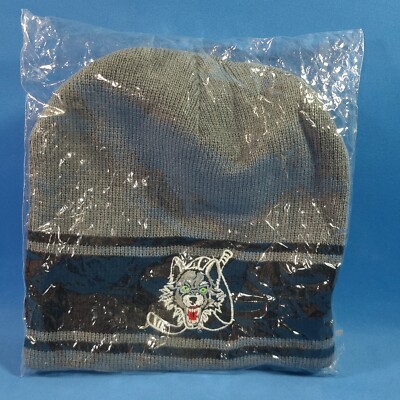 New Sealed Chicago Wolves Pepsi AHL Adult Beanie Knit Cap Gray Stadium ...