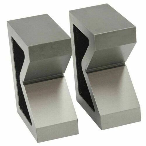 Pair of Cast Iron VEE BLOCKS 3 Inch Parallels Measuring Tools V Block ...