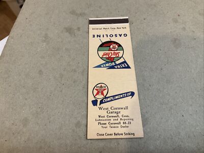 VTG Matchbook Cover Texaco Sky Chief West Cornwall Connecticut | eBay