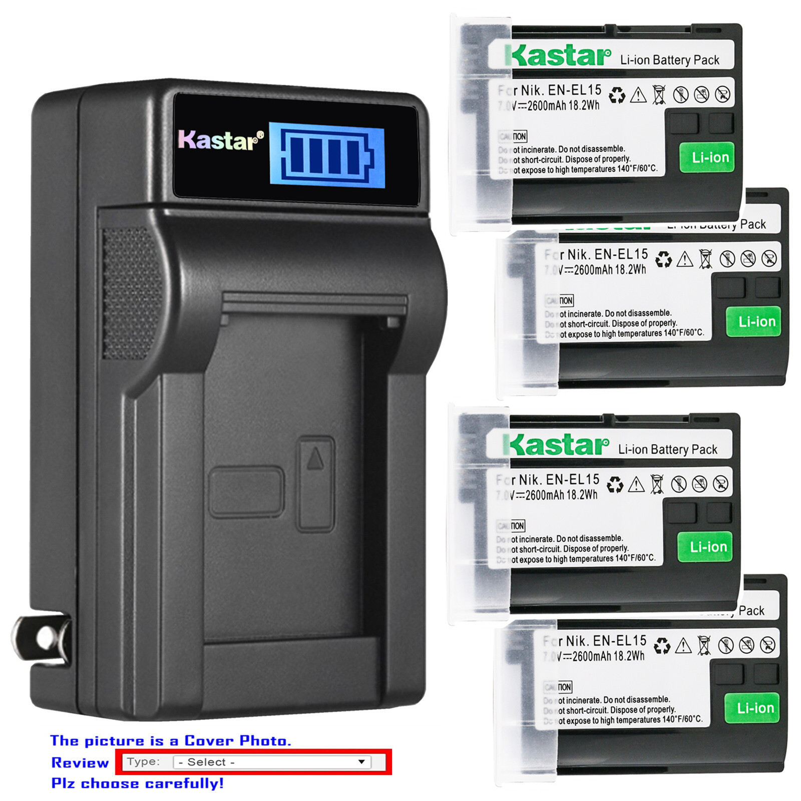Kastar Battery LCD Wall Charger for Nikon EN-EL15 MH-25 Nikon D7500 ...
