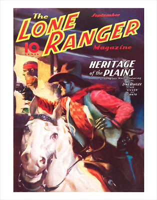 The Lone Ranger Magazine - September 1937 Cover - poster print | eBay