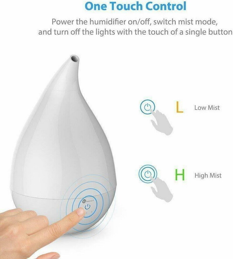 TaoTronics AH003 Cool Mist Humidifiers Quiet Small Ultrasonic ...