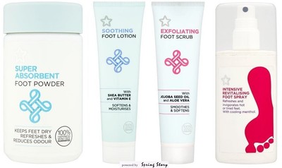 Superdrug Intensive Foot Care (Absorbent Powder,Exfoliate Scrub,Spray ...