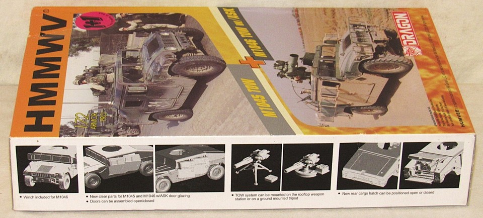 Dragon #7296 HMMWV-M1045 Tow + M1046 Tow w/ASK 1:72 Scale Open Box-NOS ...