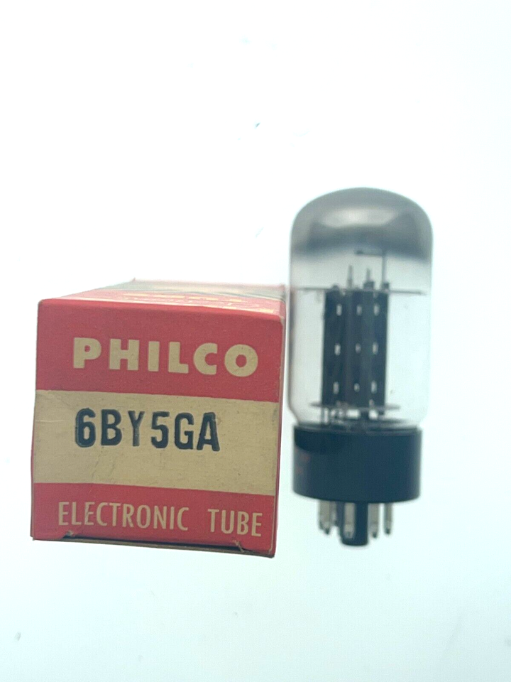 Vintage Philco 6BY5GA Full-Wave Vacuum Rectifier Damper TV Audio Vacuum ...